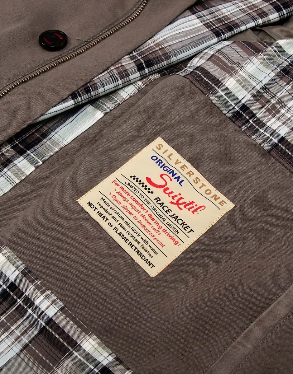 Suixtil Men's Silverstone Weatherproof Jacket, Smoke Grey - Suixtil